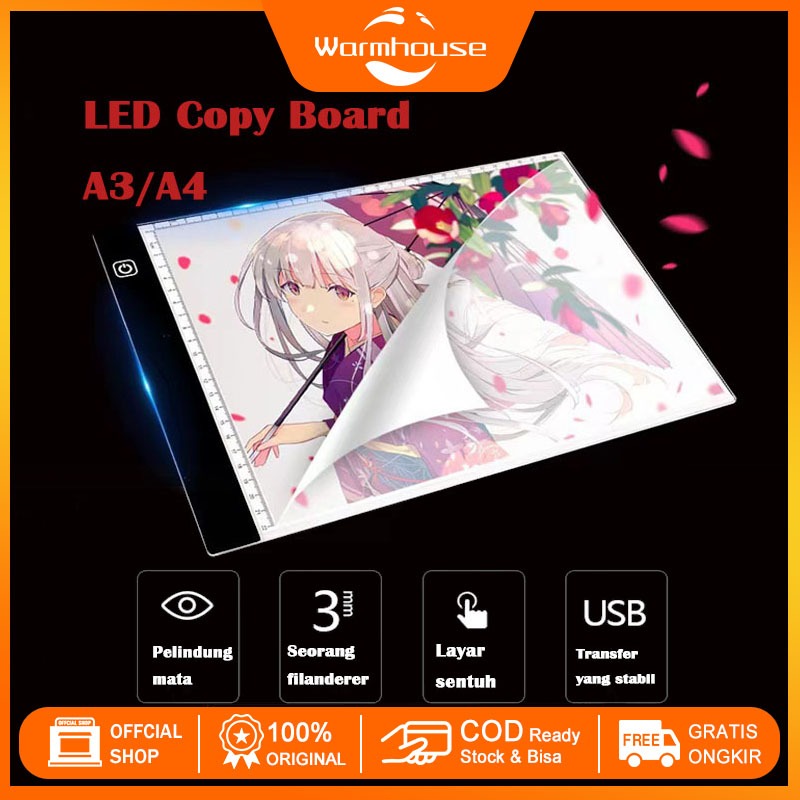 Jual [Cod]A3/A4 LED Drawing Tracing Board Stensil Board Papan Jiplak ...