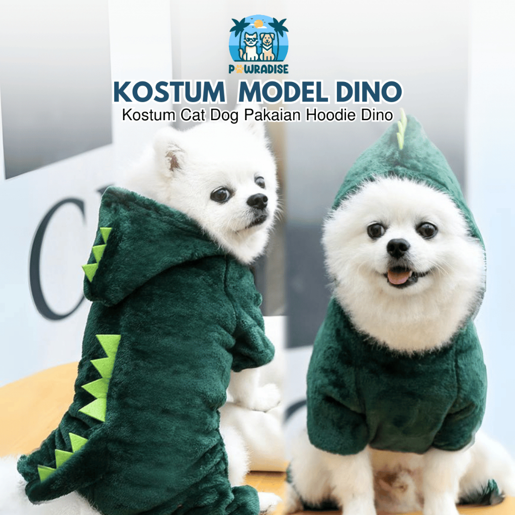 Jual Baju Kucing Anjing Model Dinosaurus Kostum Cat Dog Pakaian Hoodie ...