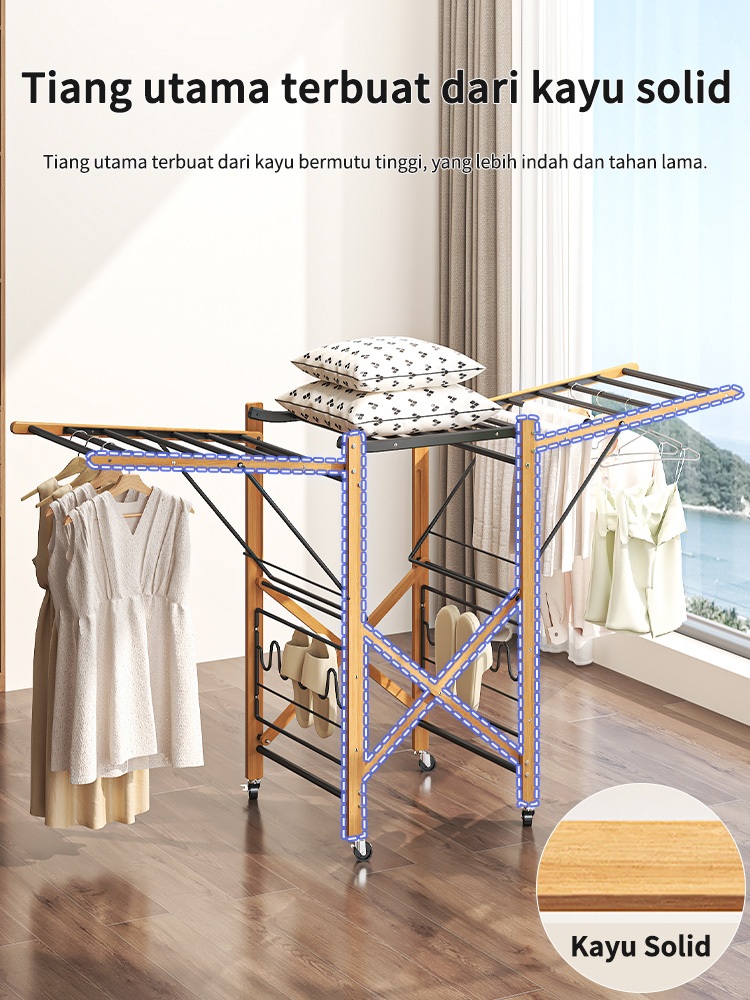 Jual Rak Pengeringan Lantai Lipat Balkon Dalam Ruangan Pengeringan ...