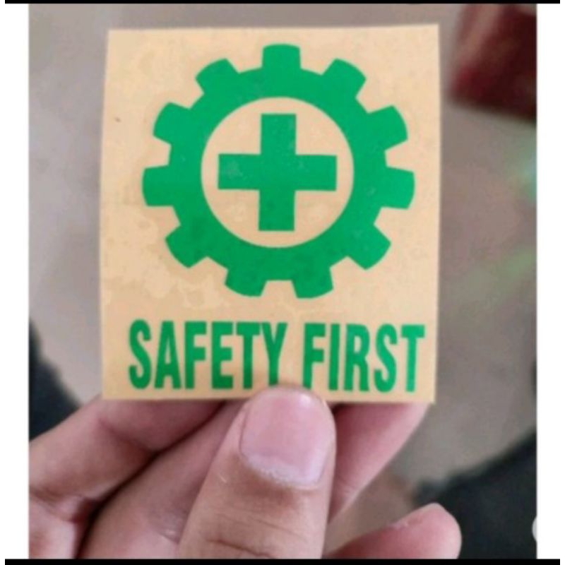 Jual STICKER CUTTING K3 STICKER SAFETY FIRST UKURAN 6X5 | Shopee Indonesia