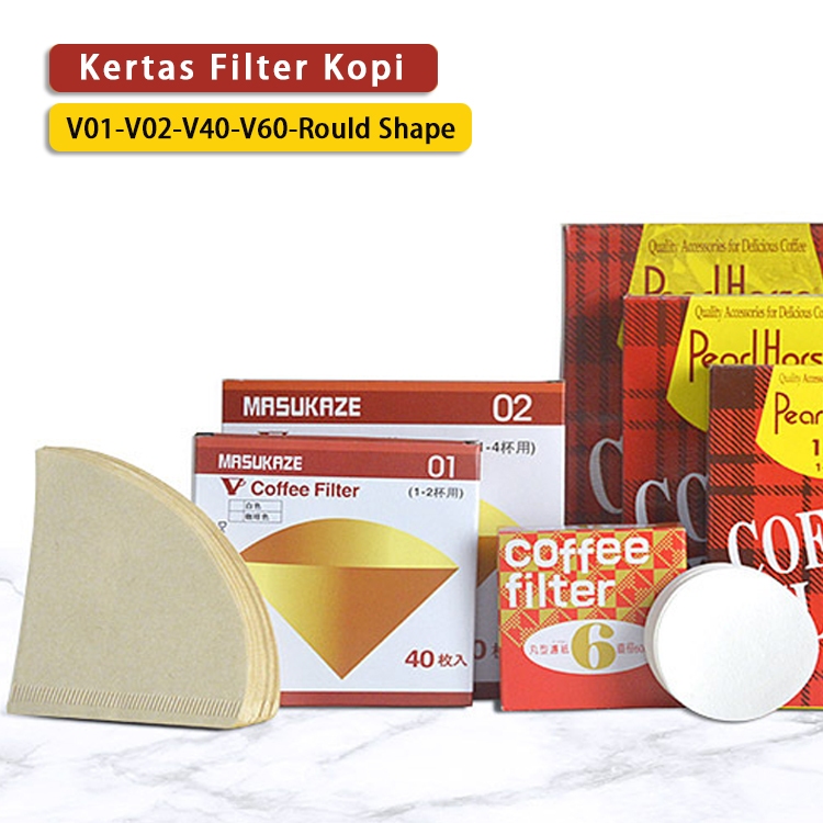 Jual Kertas Filter Kopi V01 V02 Kertas Filter Kopi Bundar 60mm Kertas ...