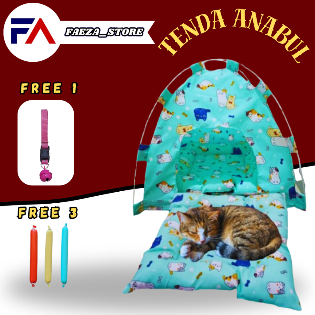 Jual Tenda Kucing Anjing Murah Free Bantal Tempat Tidur Kucing FAEZA ...