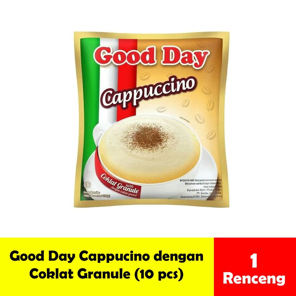 Jual Kopi Good Day Cappuccino isi 10 sachet x 25 gr | Shopee Indonesia