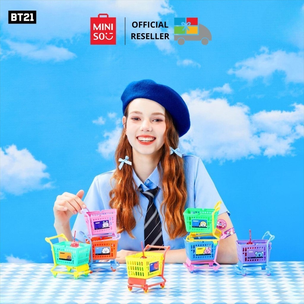 Jual MINISO x BT21 Mini Troly / Troli Kecil / Storage | Shopee Indonesia