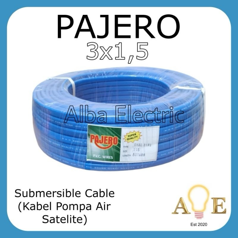 Jual Kabel Sible Pajero Biru 3x1,5 PERMETER Kabel Listrik Submersible ...