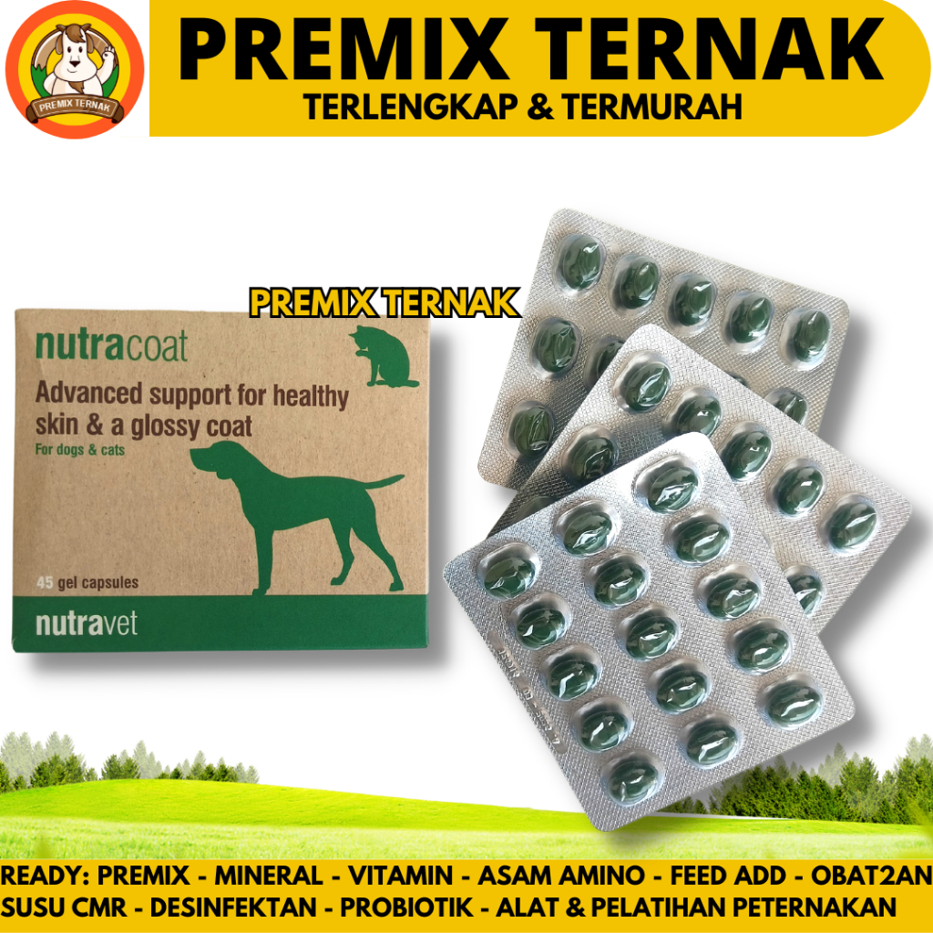 Jual NUTRACOAT 15 KAPSUL - Vitamin Bulu Hewan / Suplement Kulit & Bulu ...