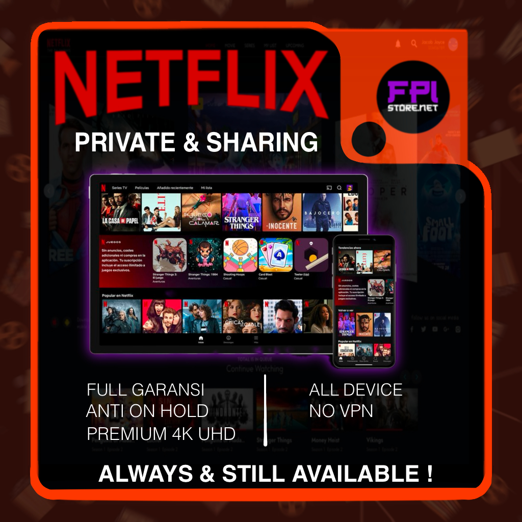 Jual NETFLIXX PREMIUN NETFLlXX PREMIUM 1 BULAN FULL GARANSI ULTRA HD 4K | Shopee Indonesia