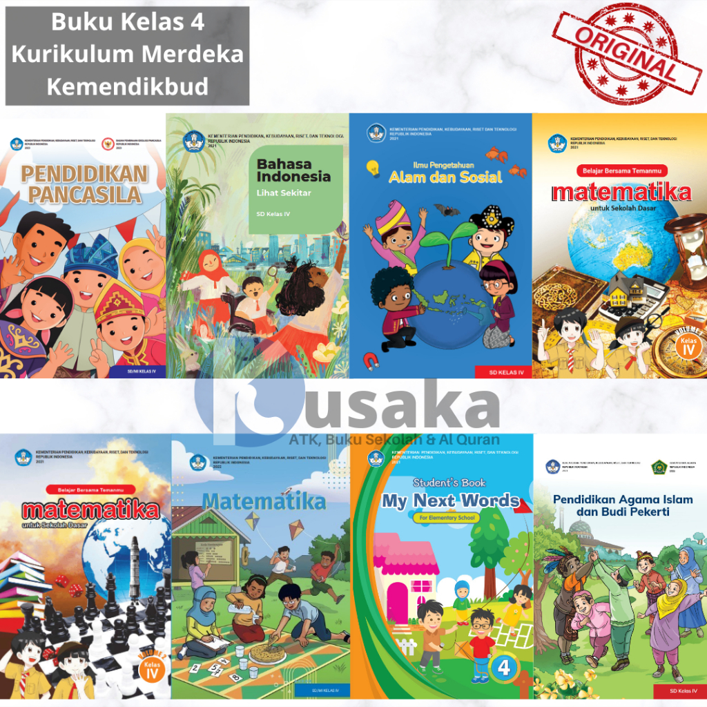 Jual Buku Paket Kelas 4 SD Kurikulum Merdeka Revisi Terbaru Pelajaran Kemendikbud Diknas ...