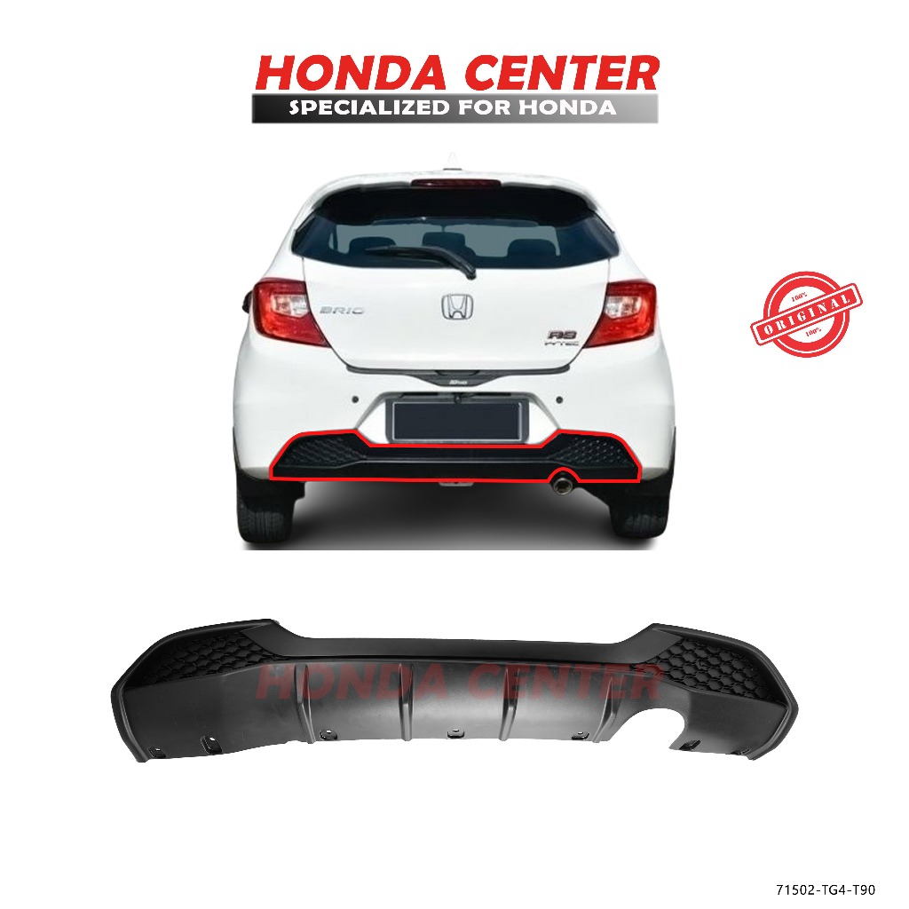 Jual Diffuser Difuser Spoiler Garnish Bumper Belakang Bawah Honda Brio ...
