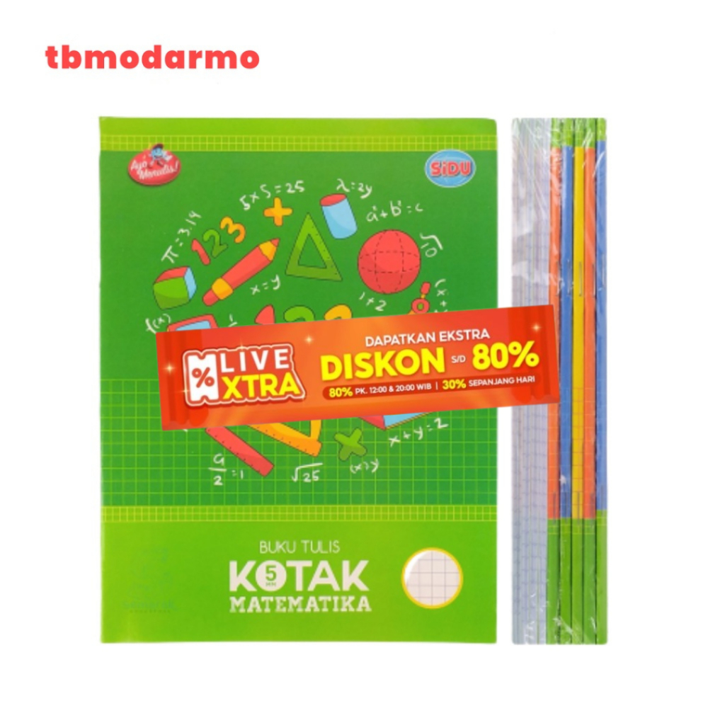 Jual TBMO PACK BUKU TULIS MATEMATIKA EB 38 STM SQ 5 SINAR DUNIA @10 ANG ...