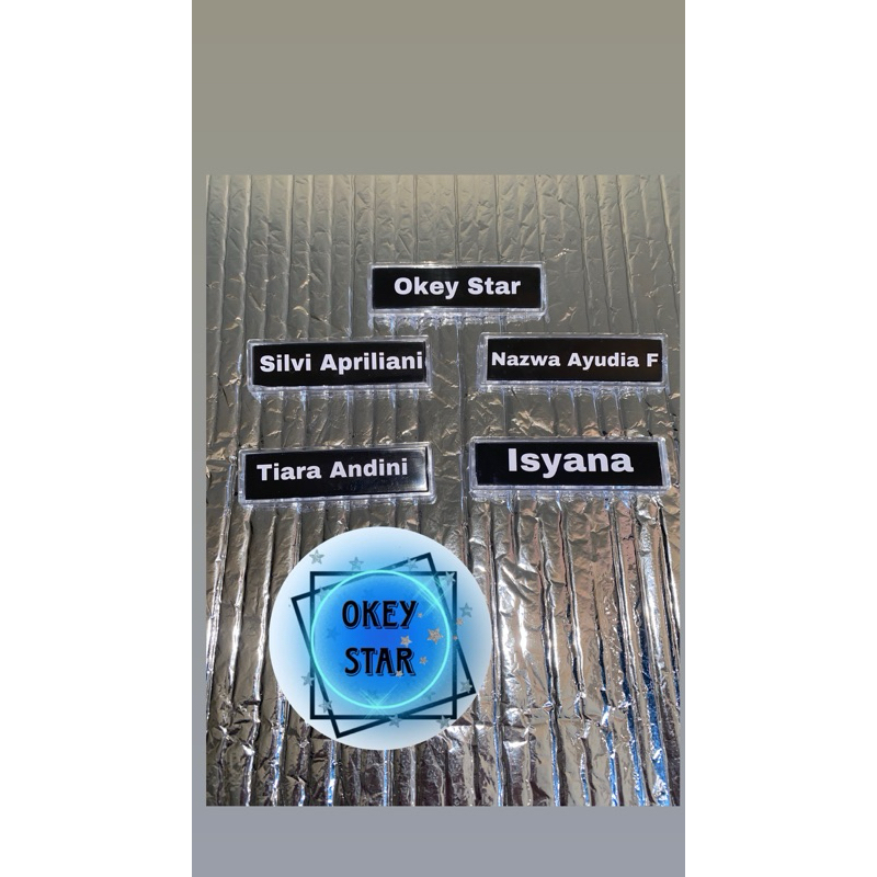 Jual Custom Nama dada/ Name Tag Akrilik | Shopee Indonesia