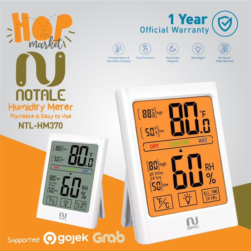 Jual Notale Hygrometer Thermometer Humidity Meter (Alat Pengukur ...