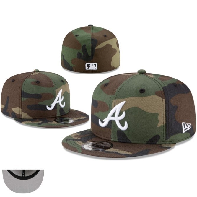 Jual Topi Fitted Atlanta Braves Camouflage Loreng Visor Grey Bordir ...