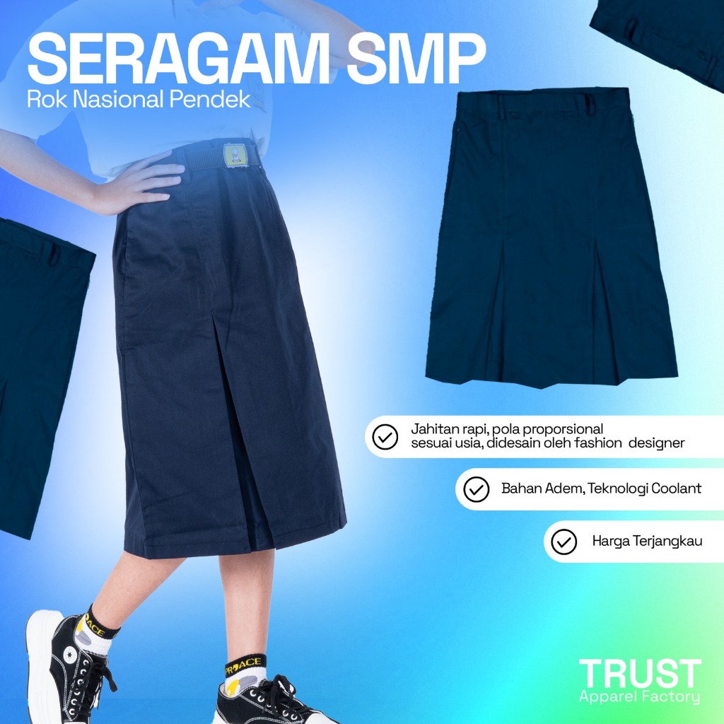 Jual Trust Apparel Factory - Rok Biru SMP / Seragam Sekolah SMP ...