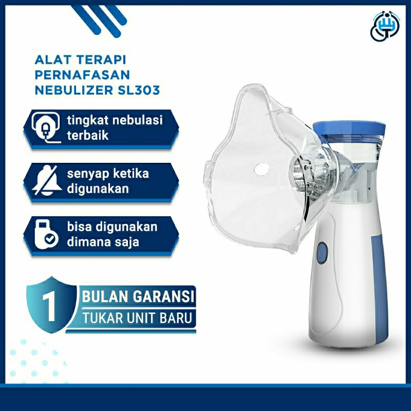 Jual Nebulizer Portable Alat Nebu Mesh Uap Bantu Bantu Sesak Nafas Pernafasan Anak Bayi Dewasa ...