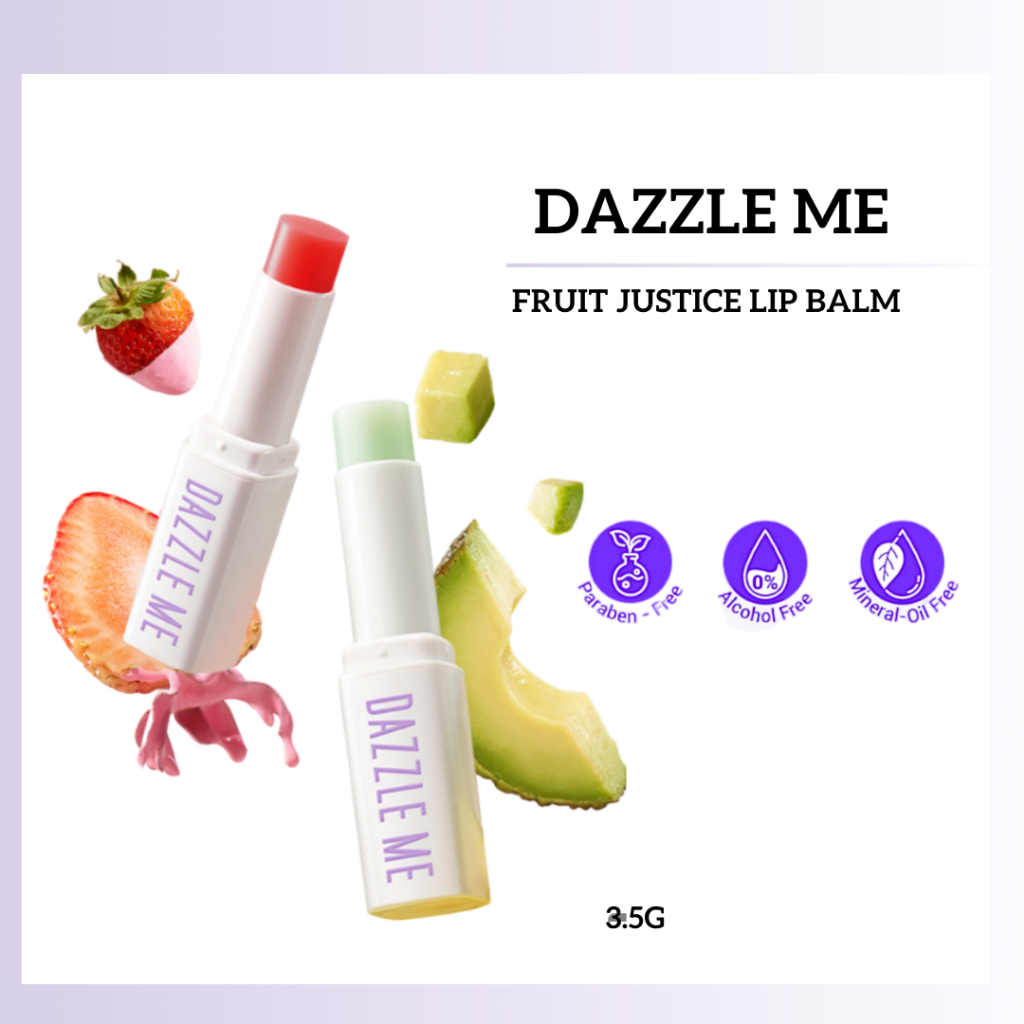 Jual Dazzle Me Fruit Justice Lip Balm | Moisturizing Vitamin E | UV ...