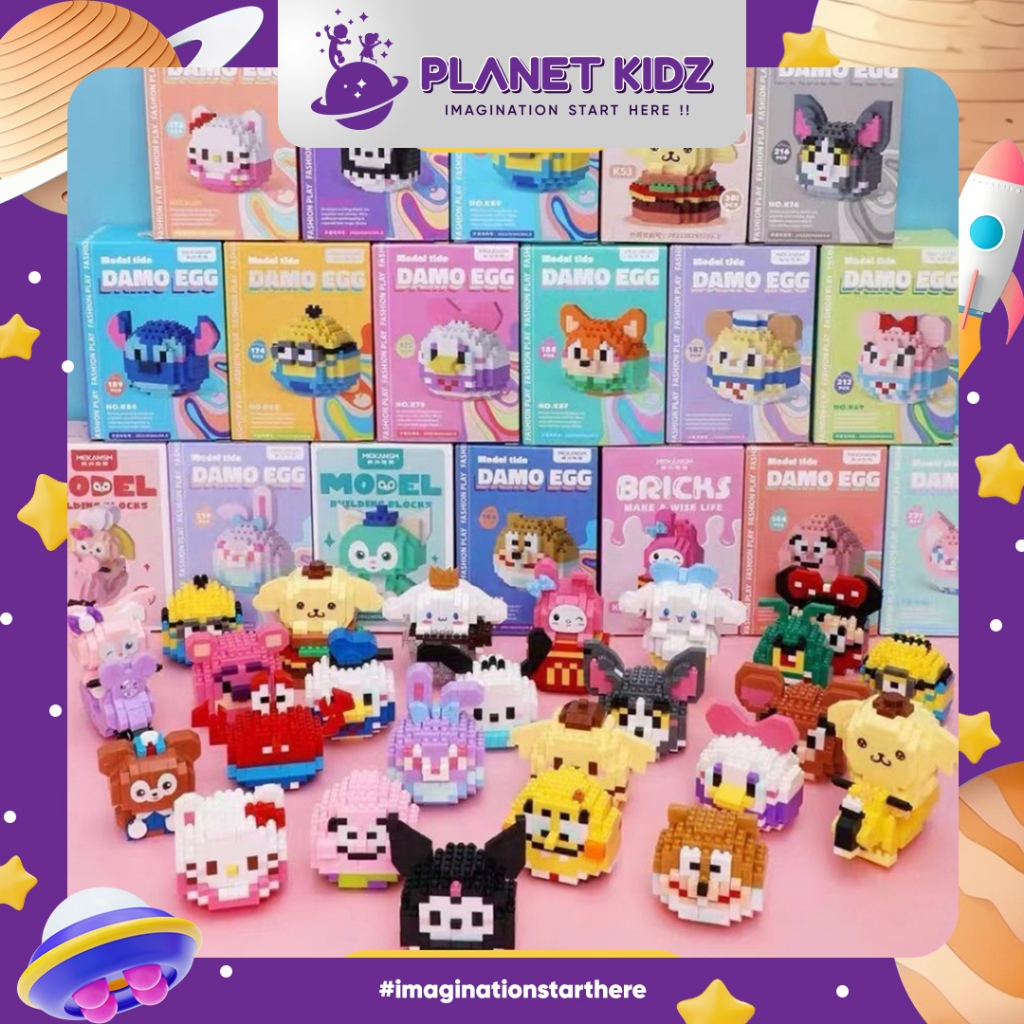 Jual PLANETKIDZ LG59 Nano Bricks Damo Egg Balok Marvel Shio Anime ...