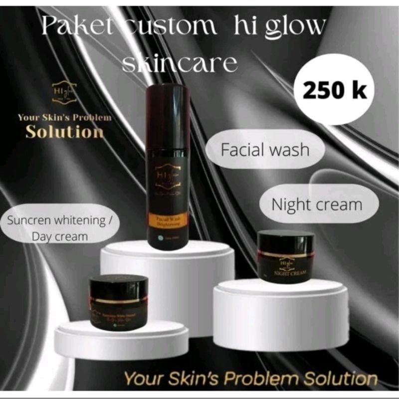 Jual HI GLOW SKINCARE PAKET PREMIUM UNTUK FLEK, JERAWAT, DAN GLOWING ...