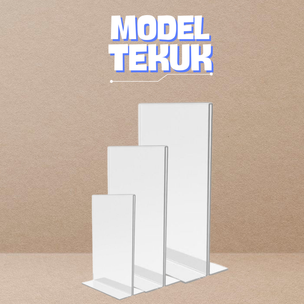 Jual Display akrilik potrait landscape tempat brosur kode QRIS tebalan ...