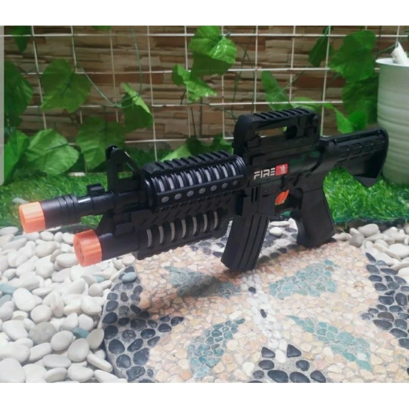 Jual Mainan Tembakan AKZS LED Batre Nyala Lampu dan Buyi Suara Tembak ...