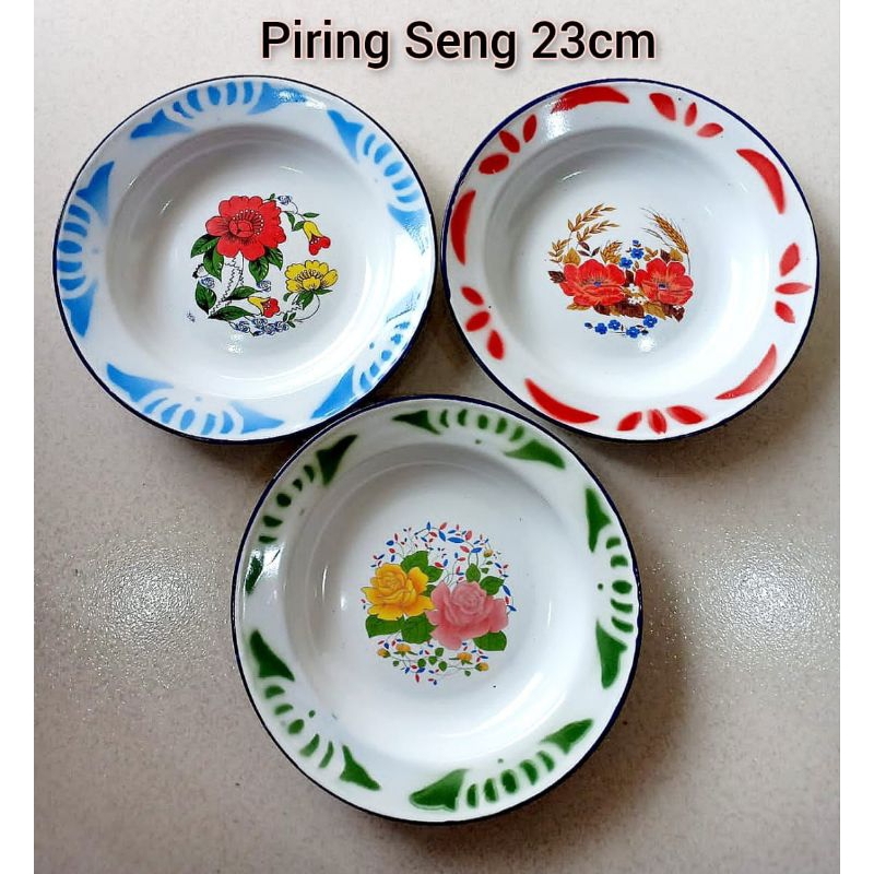 Jual Piring Seng Bunga isi 12pcs | Shopee Indonesia