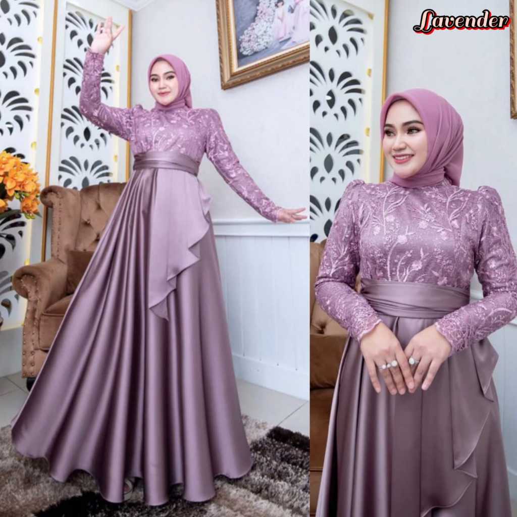 Jual Zahara Dress // Gamis Kondangan Model Terbaru // Gamis Pesta ...