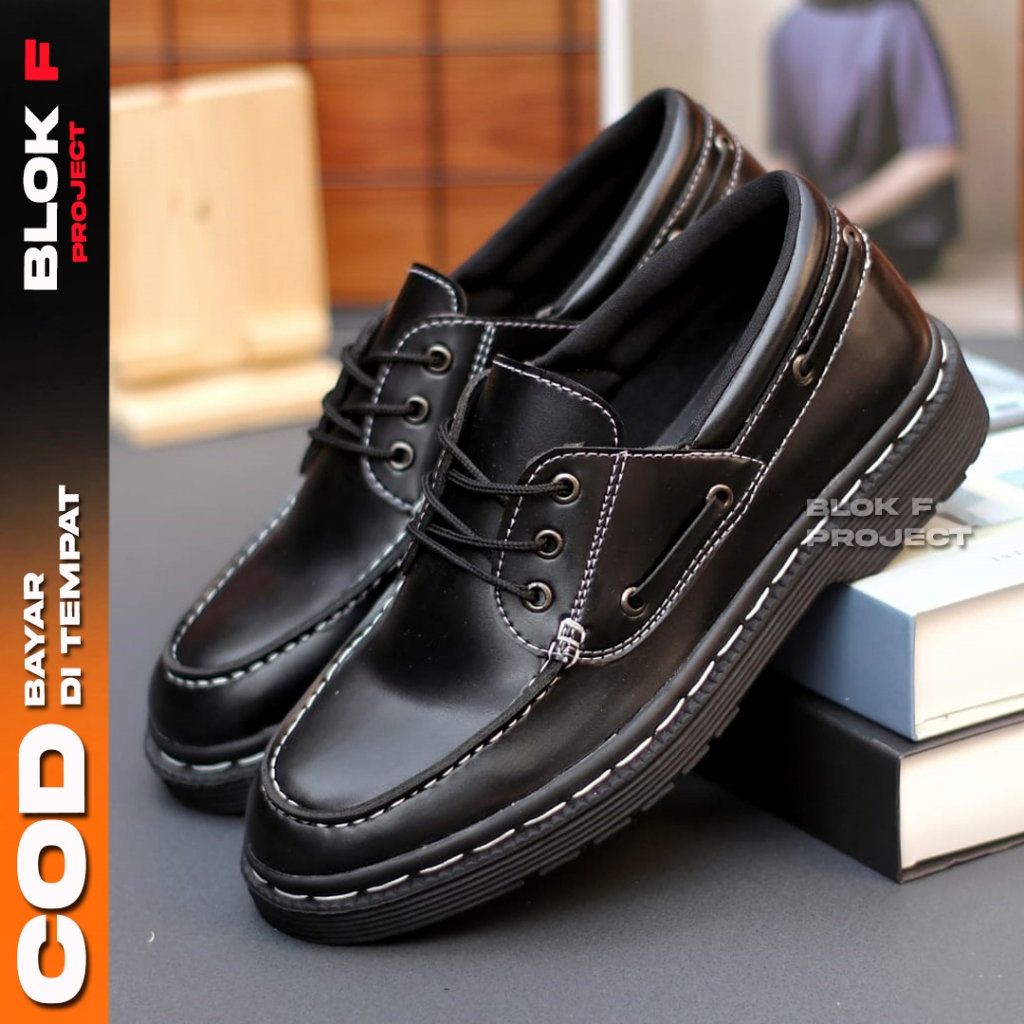 Jual Sepatu Docmart Pantofel Formal Hitam Kerja Maxi Black | Shopee ...