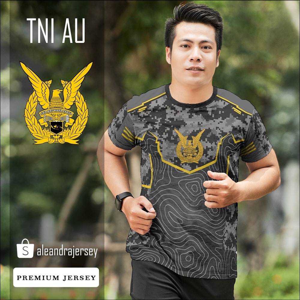 Jual Baju Kaos Jersey TNI AU 16 FullPrint Printing Custom Premium | Shopee Indonesia