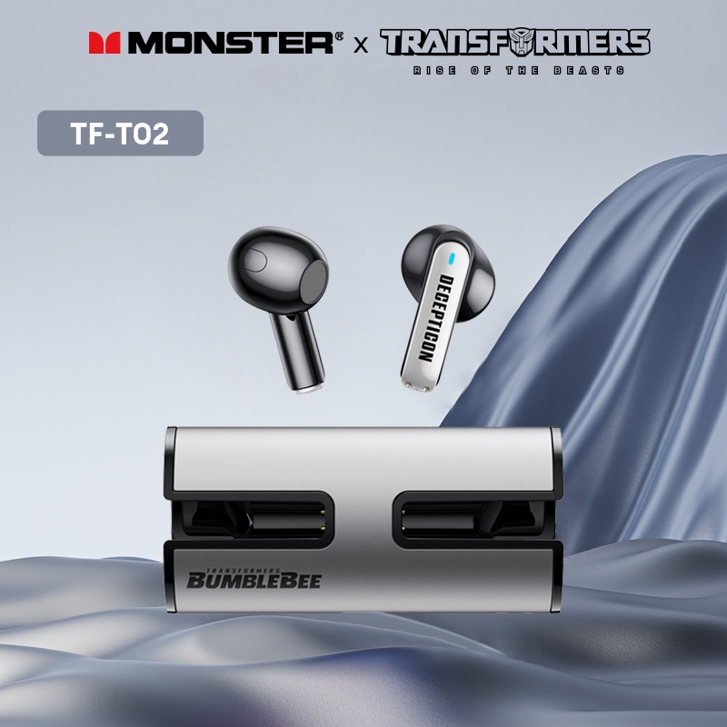 Jual Monster x Transformers TF-T02 TWS Earphone Bluetooth Bass Stereo ...