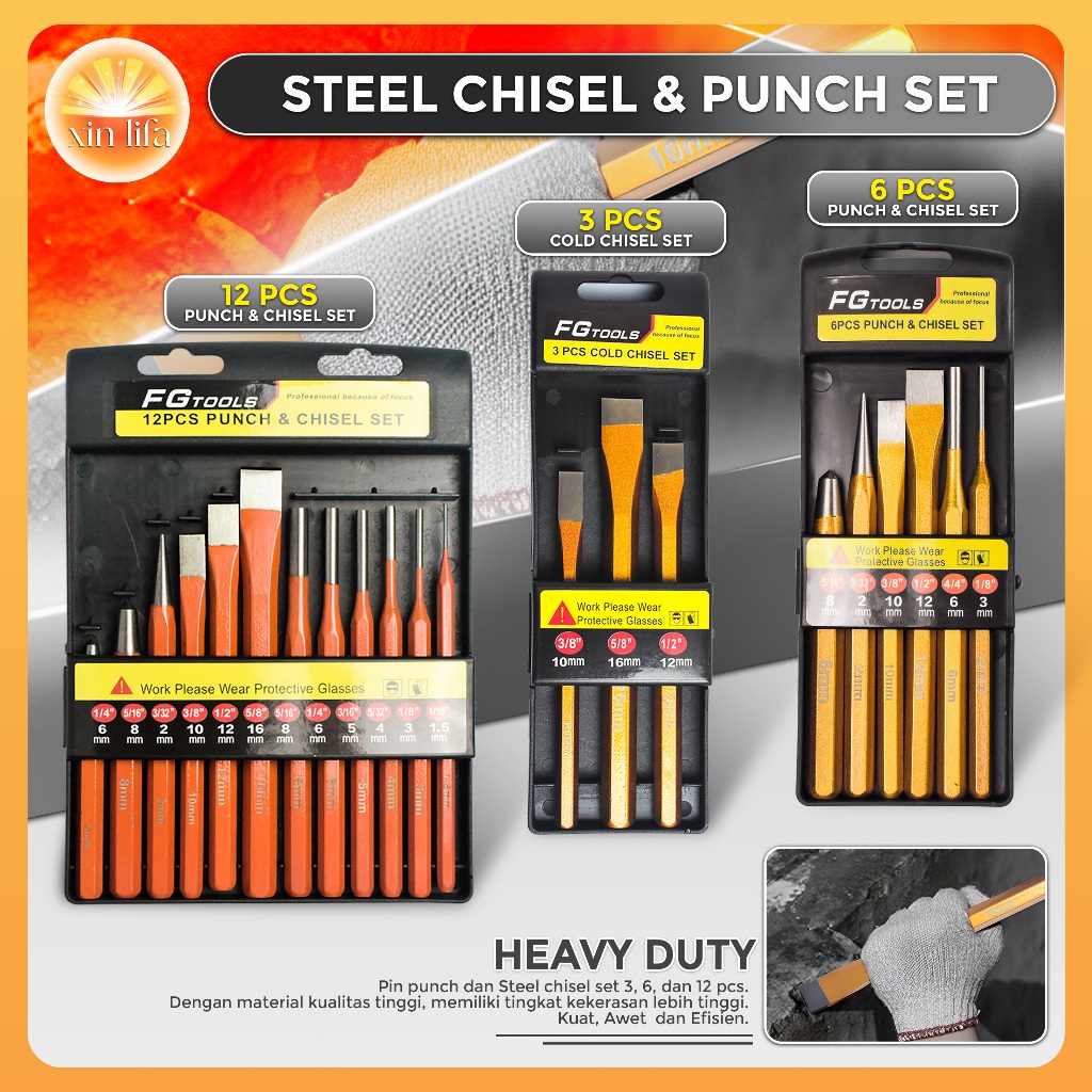 Jual pahat betel punch chisel set isi 3 PCS 6 PCS 12 PCS / Penanda Pin Set | Shopee Indonesia