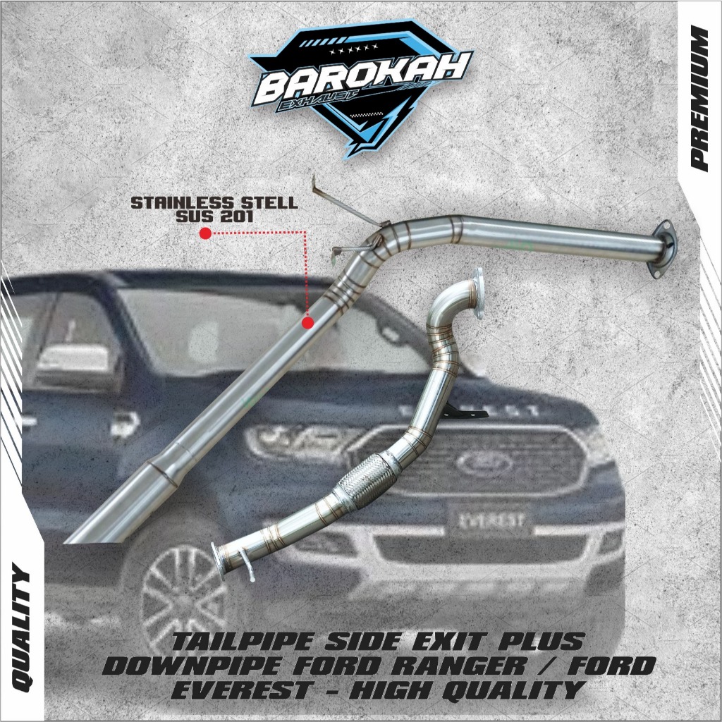 Jual TAILPIPE SIDE EXIT NON RESONATOR PLUS DOWNPIPE FORD RANGER / FORD ...