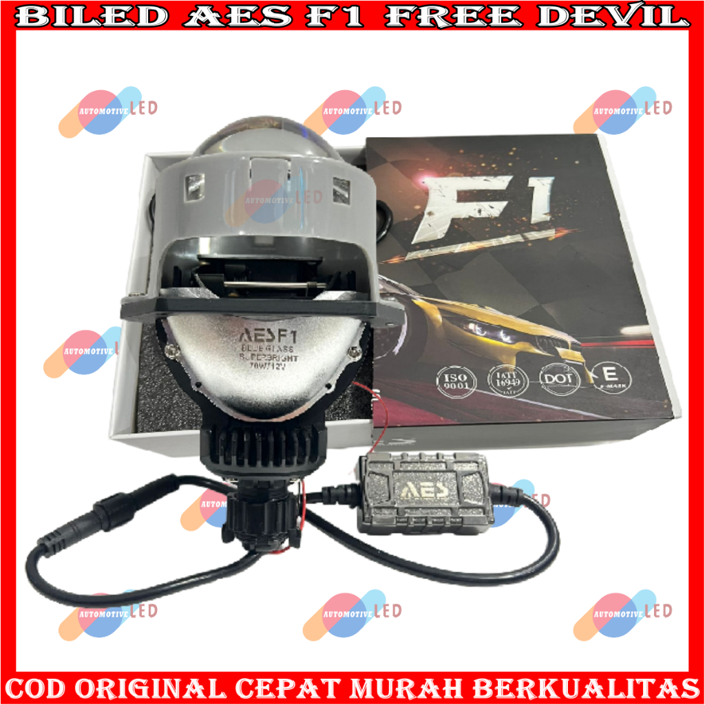 Jual ORIGINAL PROJECTOR AES BILED F1 AES BLUELENS 3 INCHI 70 WATT FREE ...