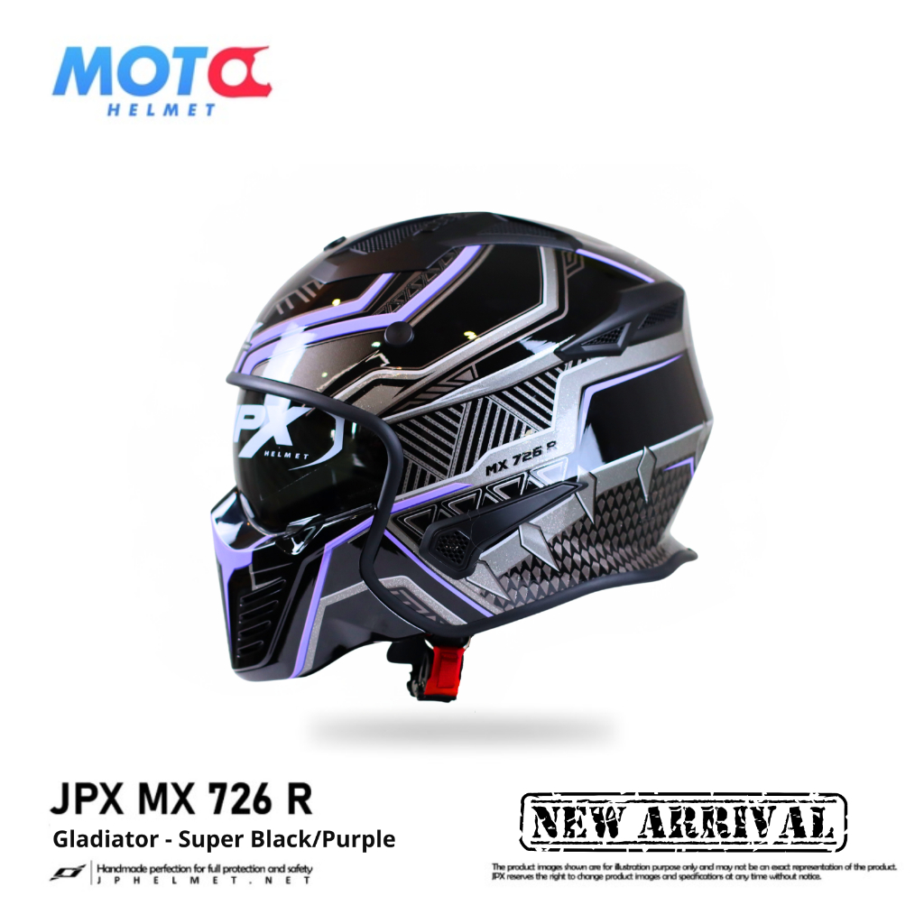 Jual Helm JPX Full Face MX-726R Gladiator - MX 10 | Shopee Indonesia