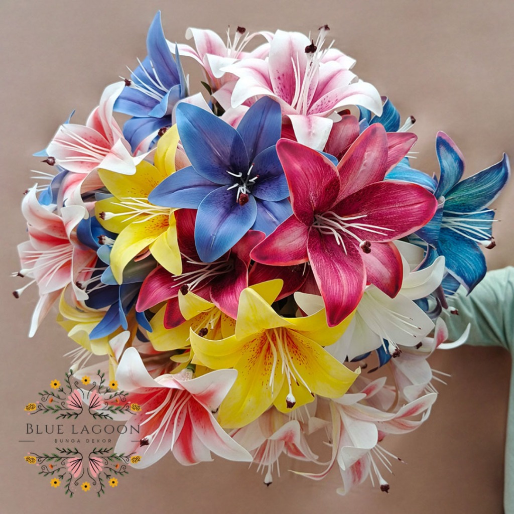 Jual Lily Latex K7 Real Touch Large Lily Premium Bunga Lily Artificial ...