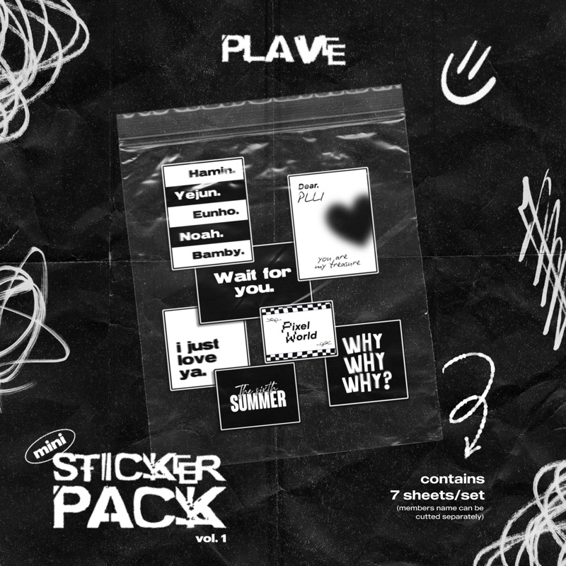 Jual [READY STOCK] PLAVE MONOCHROME STICKER PACK Vol. 1 | Shopee Indonesia