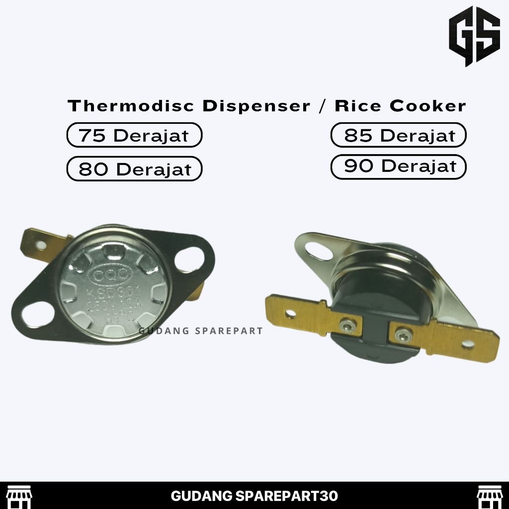 Jual Thermodisc / Thermostat Dispenser & Rice Cooker / Otomatis Thermo Fuse / Bimetal Thermodis ...