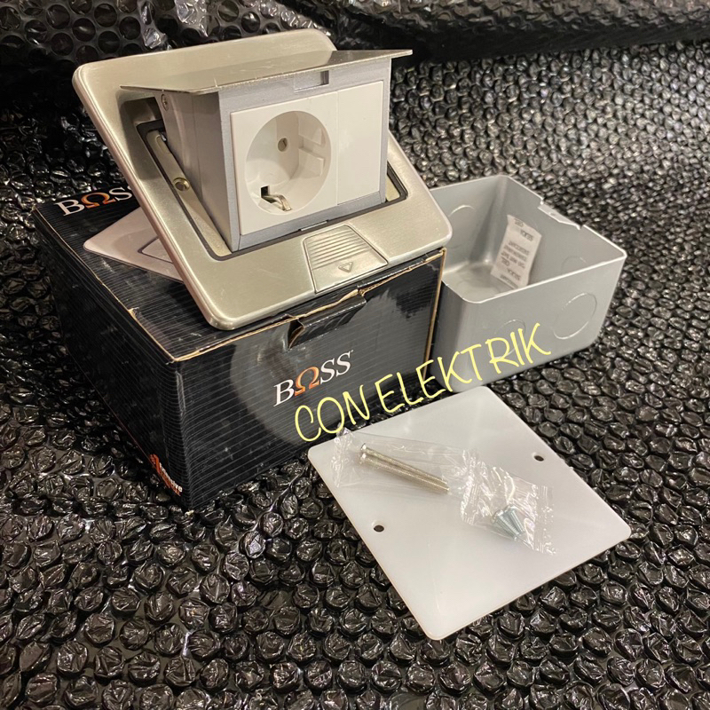 Jual Stop Kontak Lantai Boss (stop kontak arde dan blank) | Shopee ...
