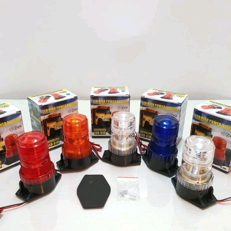 Jual ROTATOR MINI LED 018 | Lampu rotari mini flash kedip biru merah ...