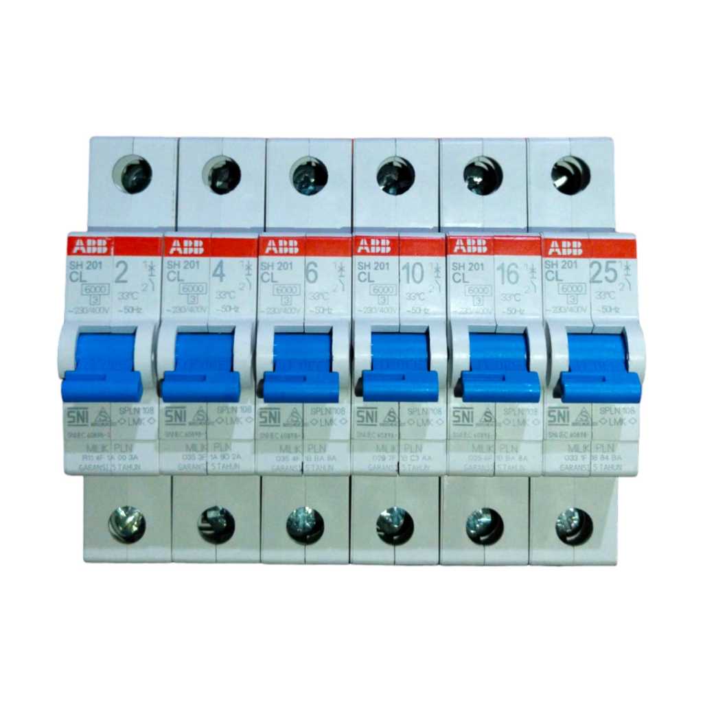 Jual MCB ABB SH201 BIRU ORI PLN SNI CL25/CL16/CL10/CL6/CL4/CL2 GRES ...