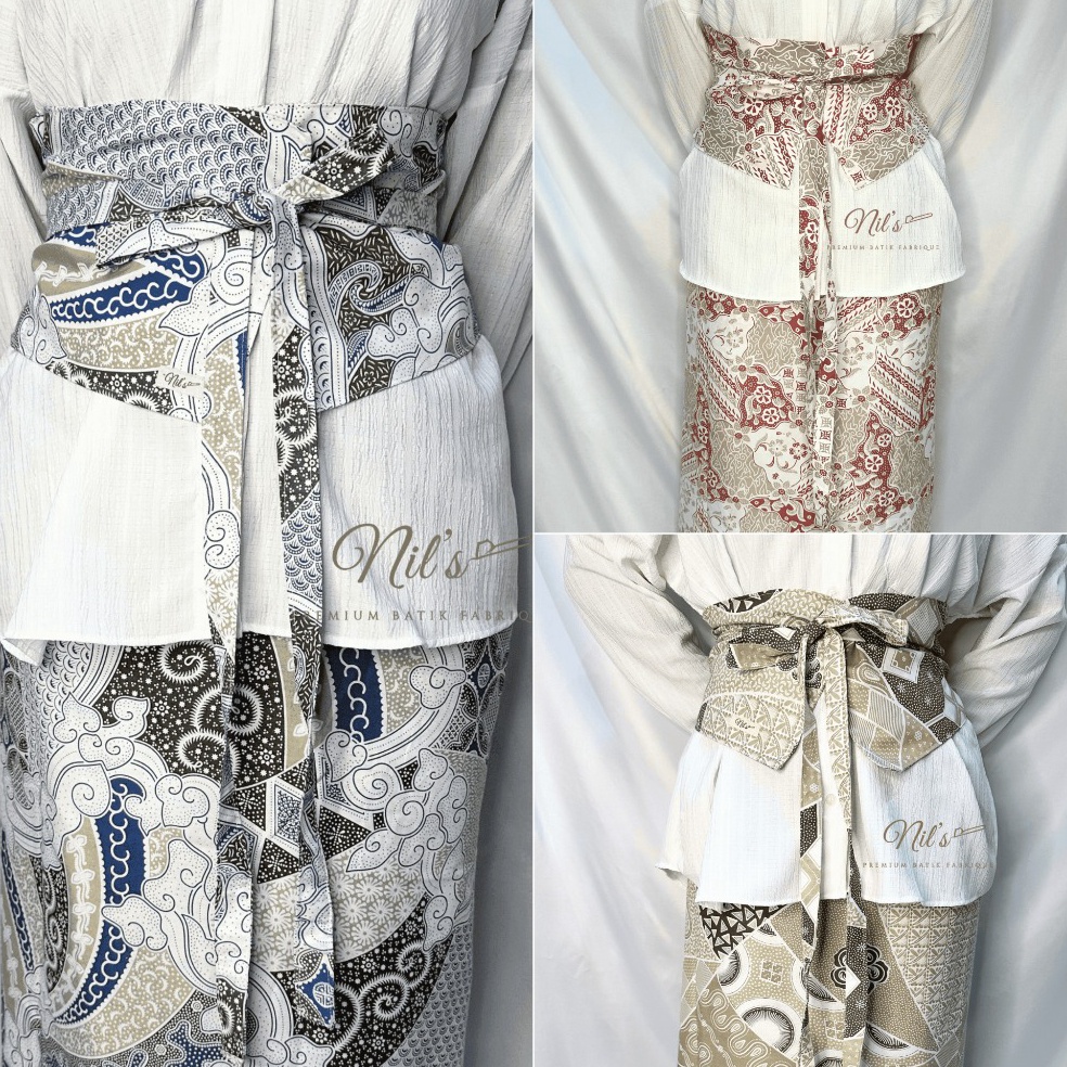 Jual KODE H54S Satu Set Rok Lilit Batik dan Obi Belt Batik Modern Satu ...