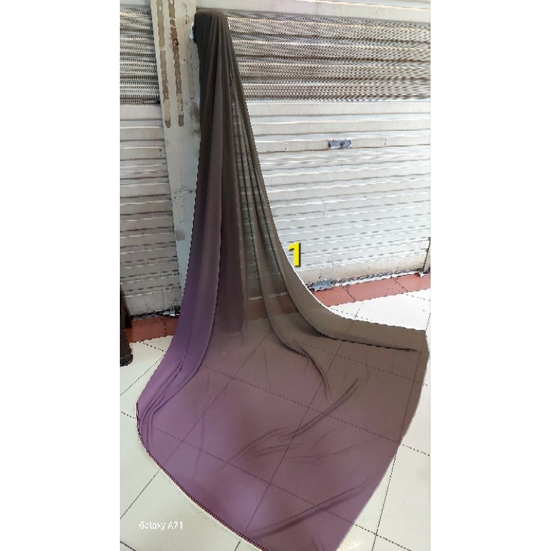 Jual Kain bahan chiffon gradasi / bahan sifon pelangi / bahan ceruty ...