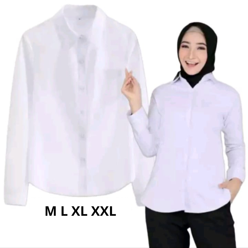 Jual Kemeja Putih Wanita - Kemeja Kerja WaniTA - HEM Putih Wanita ...