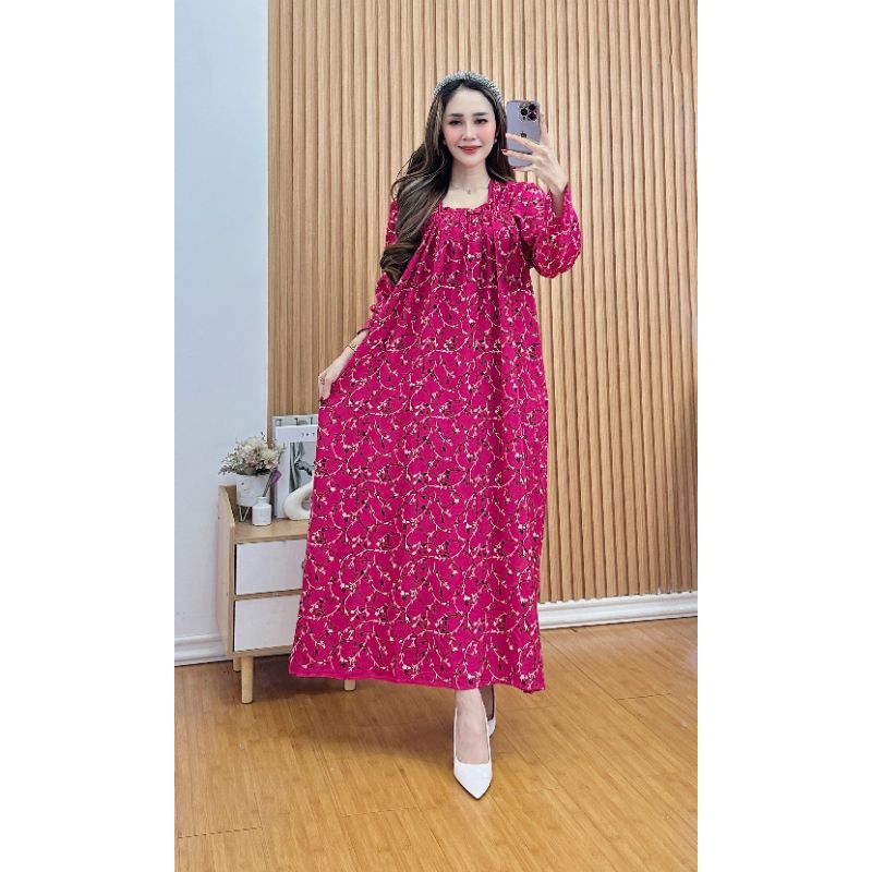 Jual Longdress Fuji Daster Panjang Semata kaki Daster Fuji Lengan ...