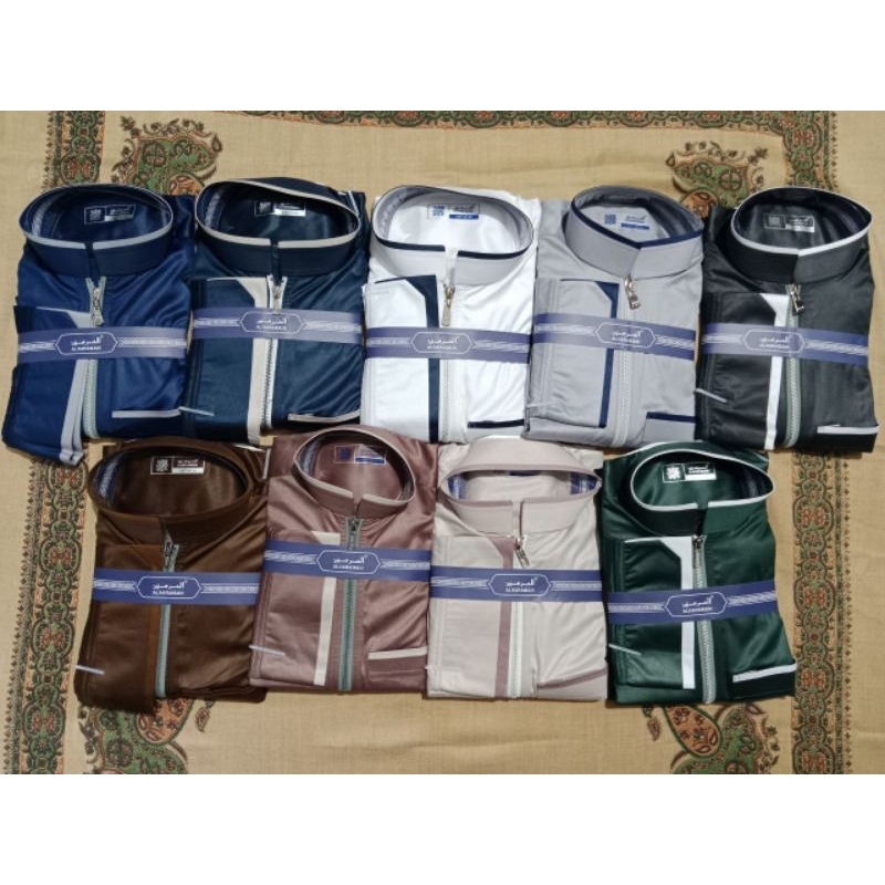 Jual AL Haramain Jubah / Gamis Pria Dewasa Premium Kombinasi Resleting ...