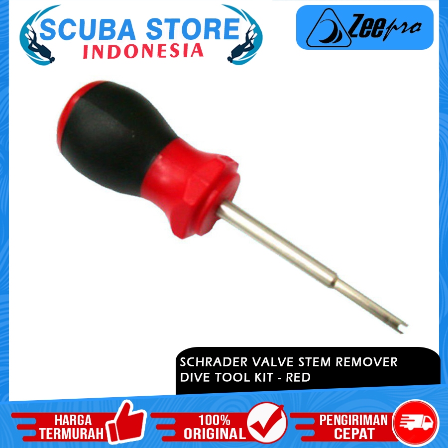 Jual Schrader Valve Stem Remover Red Obeng Selam Diving Dive Gear Tool ...