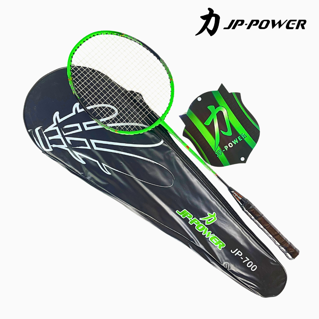 Jual JP POWER Raket Badminton Original JP Senar 700 Black Green Bulu ...