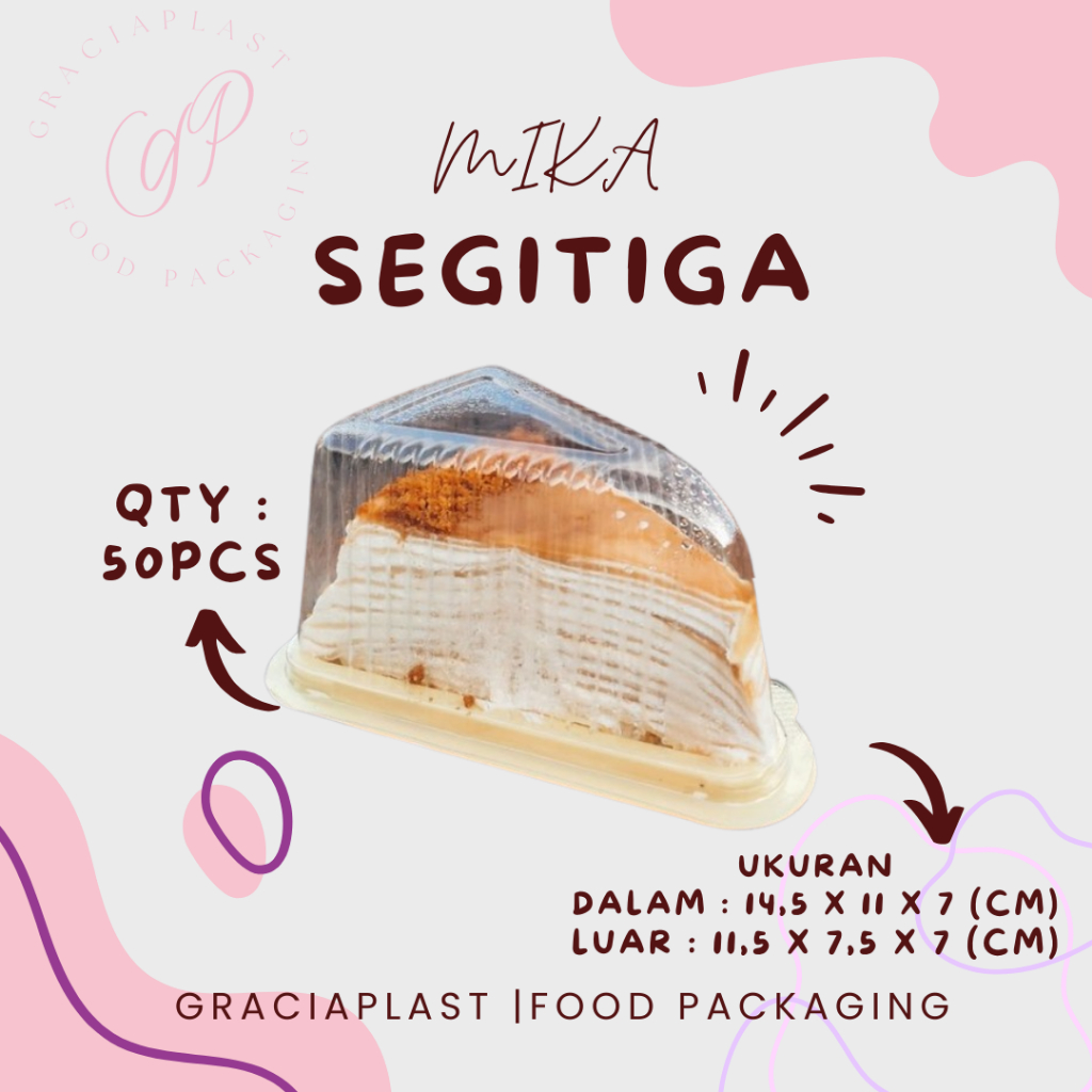 Jual MIKA KUE SEGITIGA/ CT SEGITIGA/ MIKA KUE TART/ MIKA MILLE CREPES ...