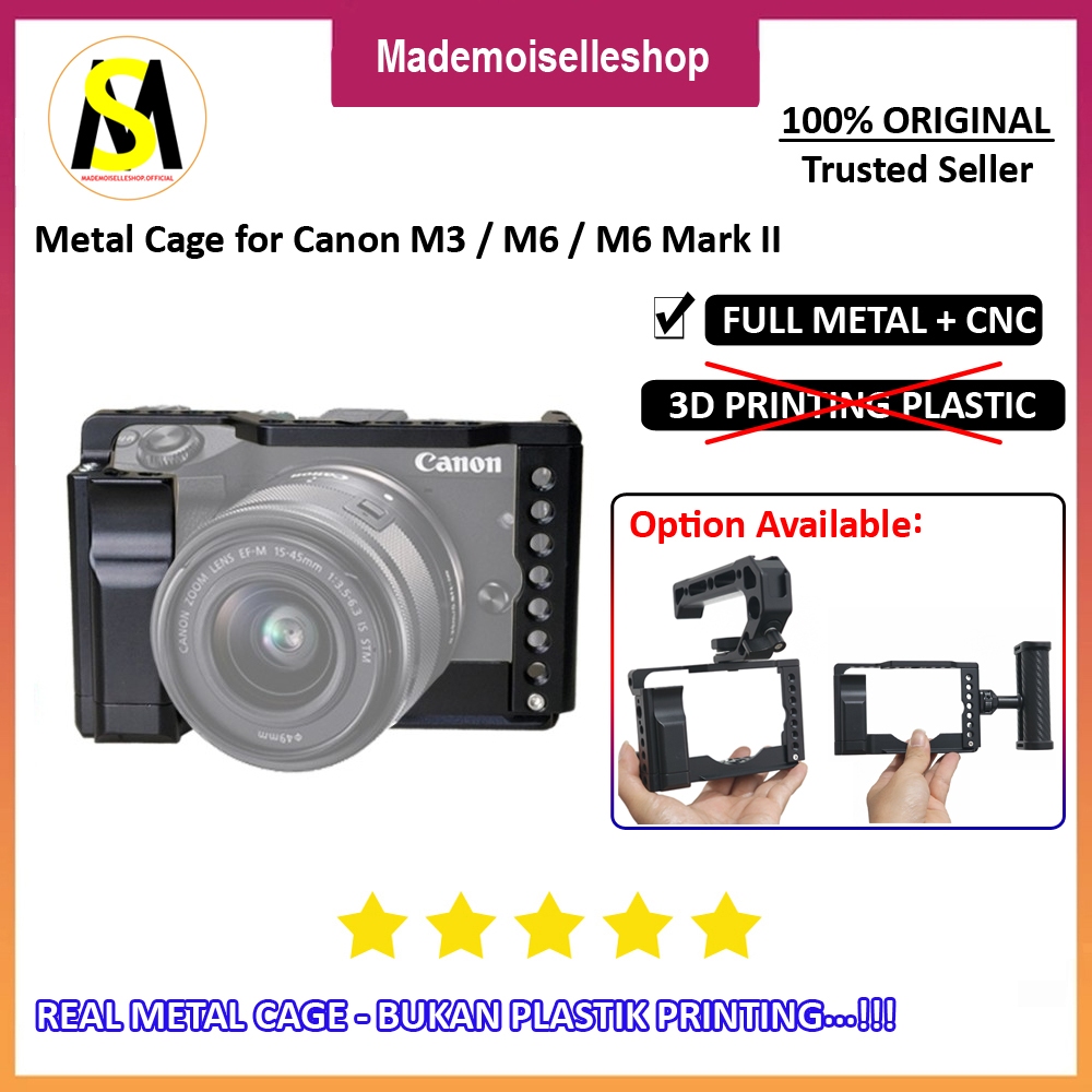 Jual Metal Aluminium Cage Rig 2130 for Canon EOS M3 - EOS M6 & EOS M6II ...