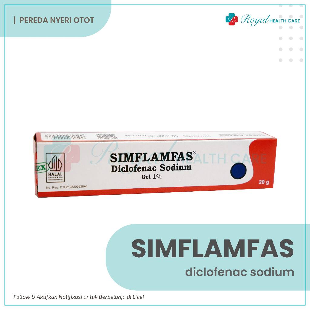 Jual SIMFLAMFAS GEL 20 GRAM Untuk Mengurangi Peradangan Pada Otot Dan ...