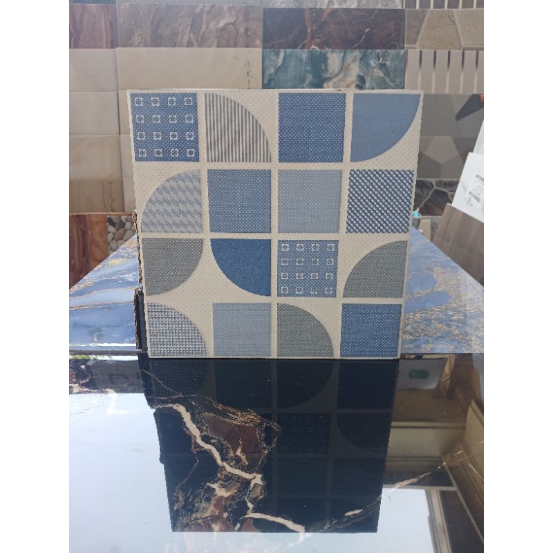 Jual Keramik kasar Lantai 25x25 warna biru | Shopee Indonesia